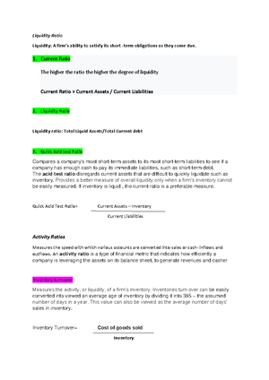 Indirect Method Cash Flow Statement Cheat Sheet - Nguyên lý kế toán ...