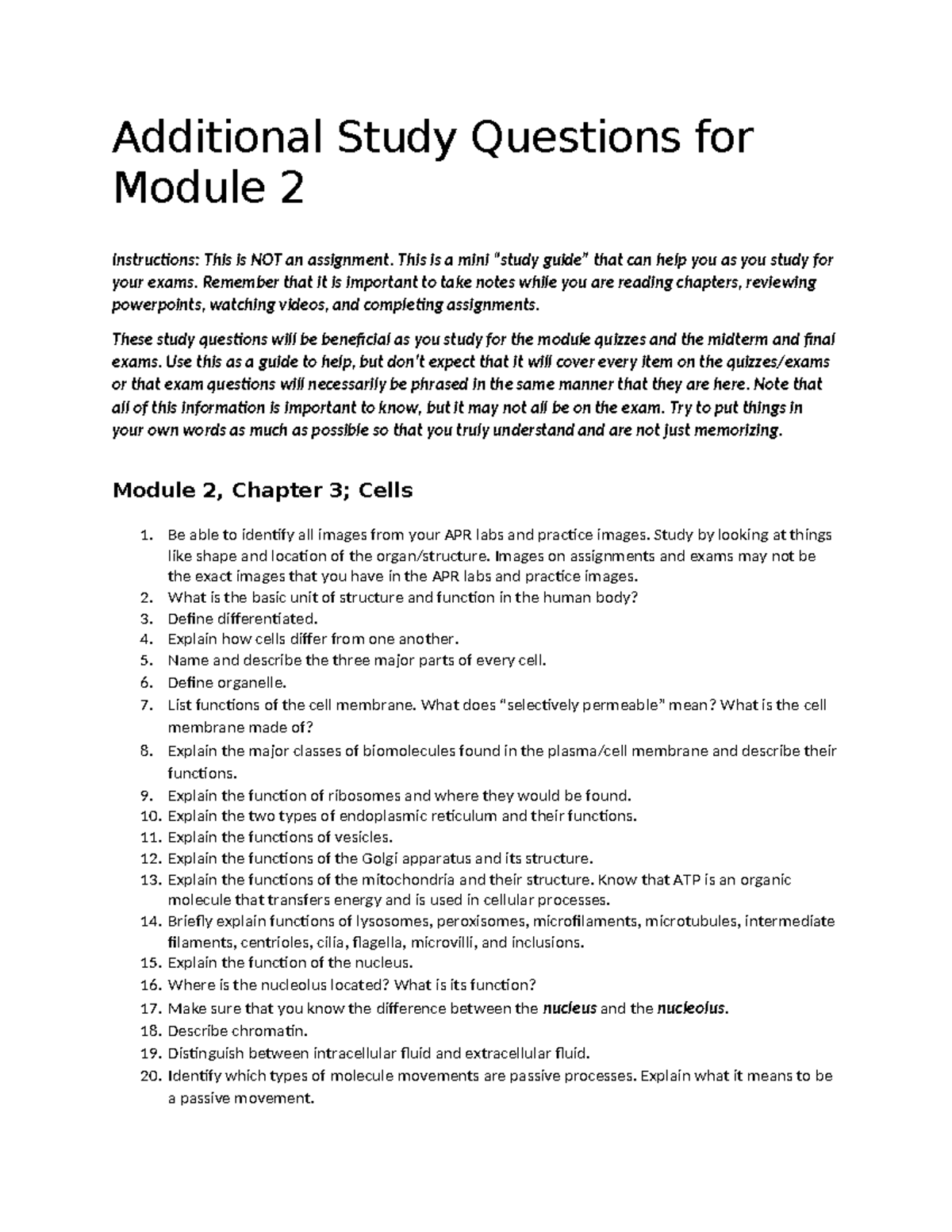 M02 Study Guide: Key Questions for Module 2 Exams and Quizzes - Studocu