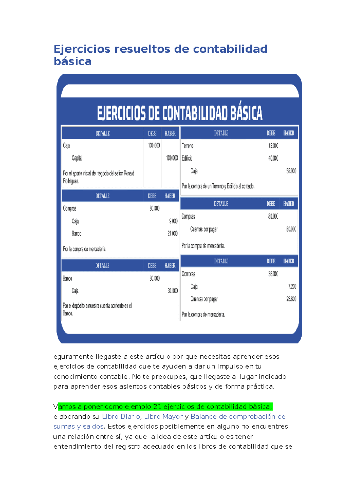 661842158 Ejercicios Prácticos Resueltos de Contabilidad Básica - Studocu