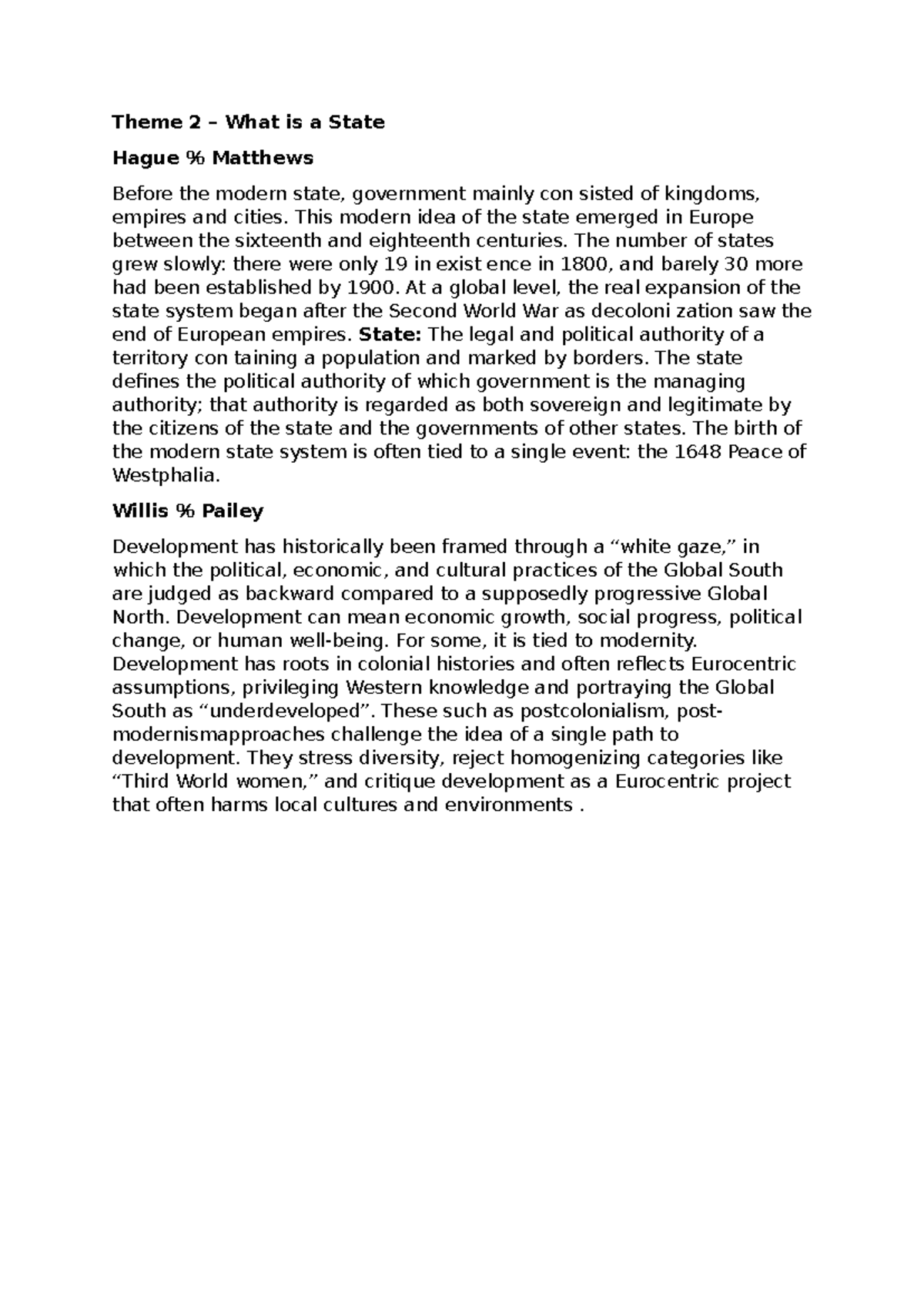 Pol Tut - States: Understanding the Modern State System - Studocu