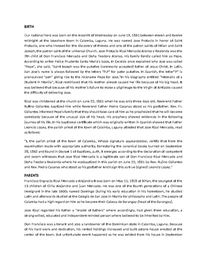 Rizal Handouts (Chap 14-15) - CHAPTER 14 Rizal in America Belgic The ...