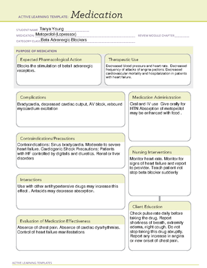 ATI Pantoprazole (Protonix) Medication Sheet - ACTIVE LEARNING ...