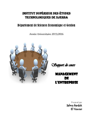 Cours management I S1 pdf - Semestre : 1 Module : Introduction en ...