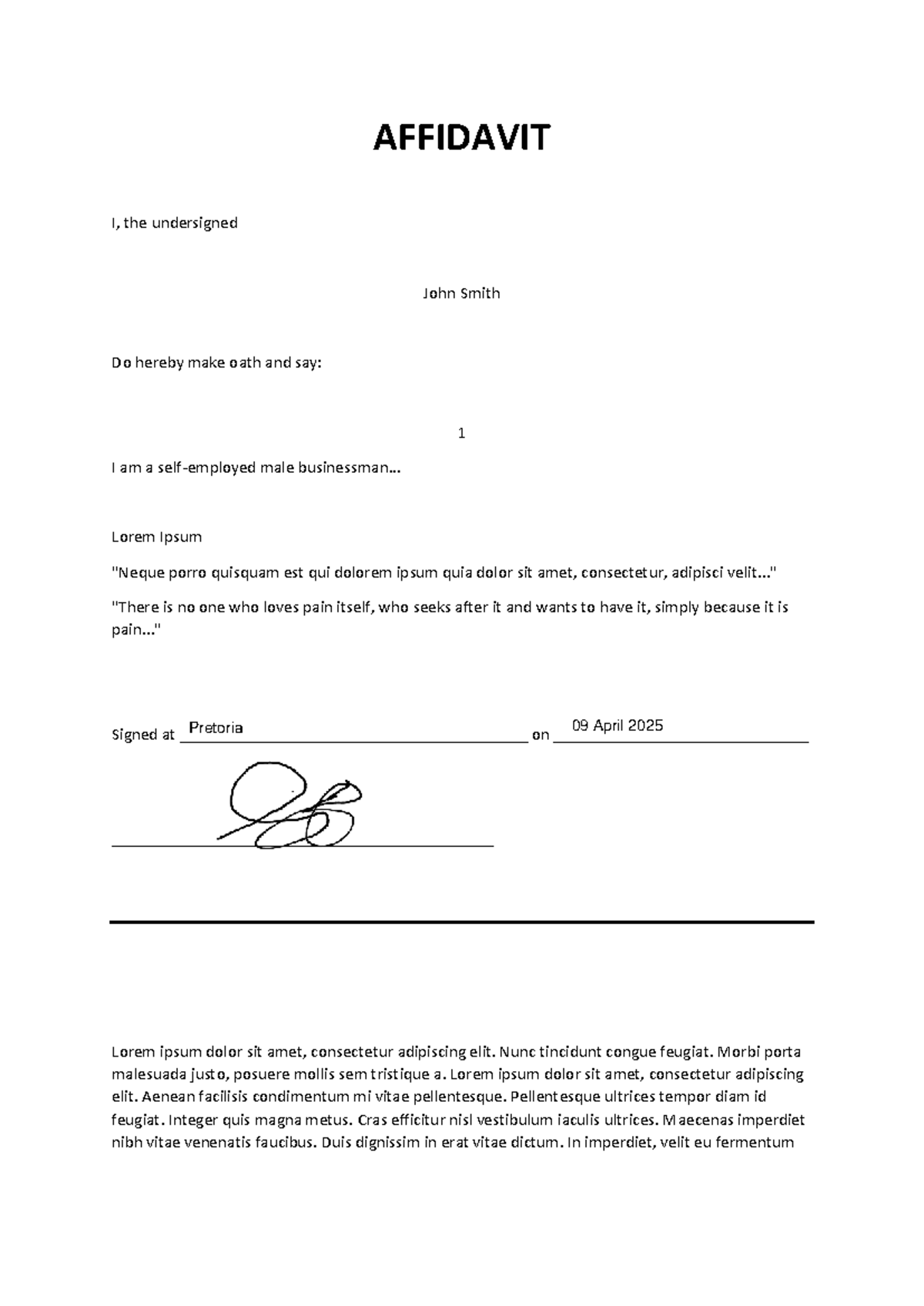 Firm A Vs Firm B - Case law and instructions for case work. - AFFIDAVIT ...