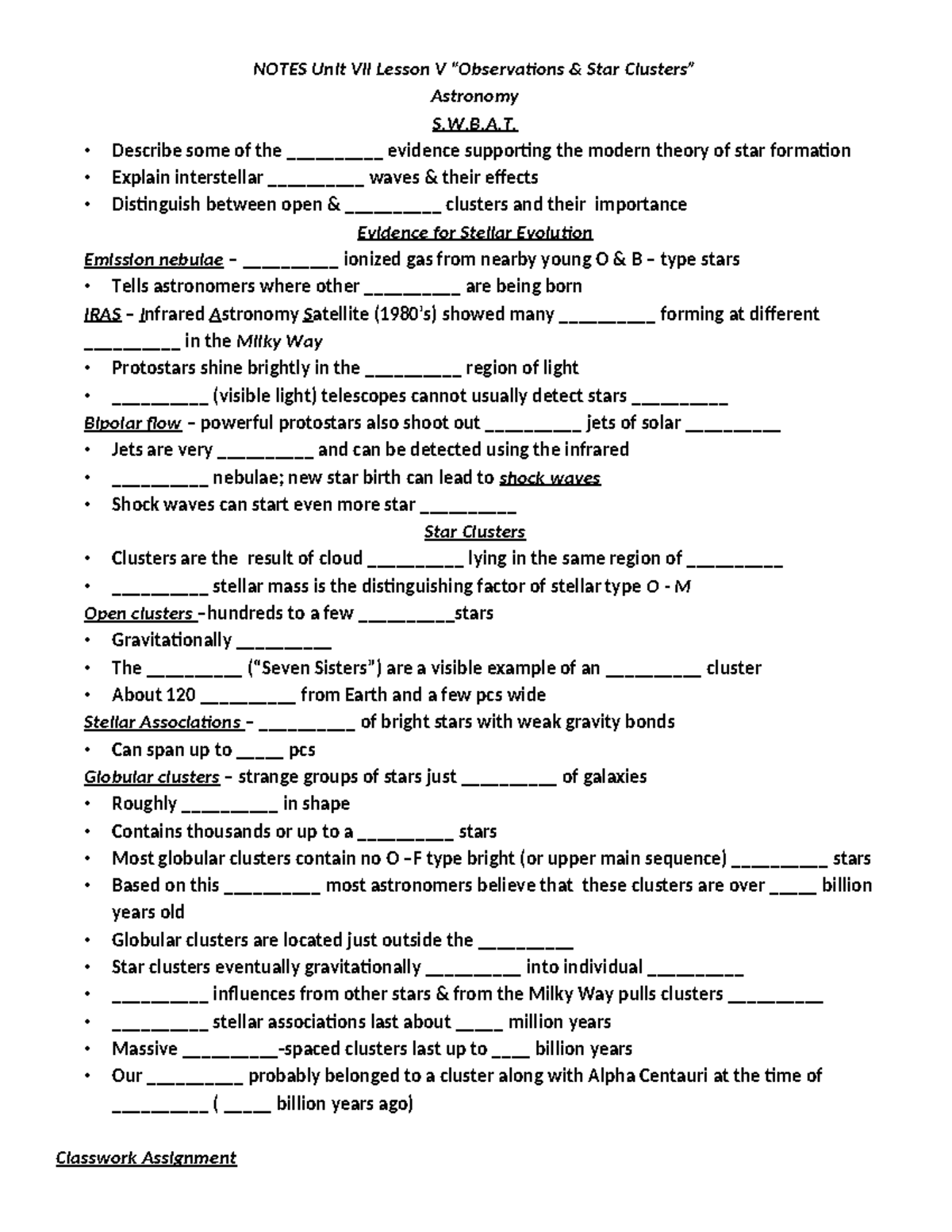 Student Guideline Notes Unit VII Lesson V PPT - NOTES Unit VII Lesson V ...