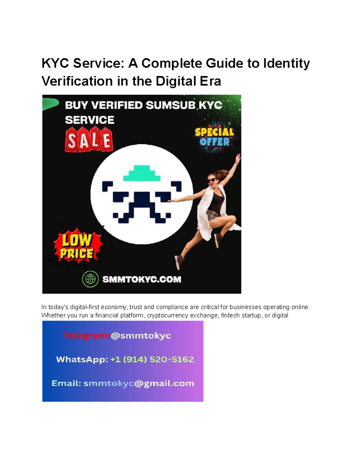 KYC 101: Essential Guide to Digital Identity Verification - Studocu