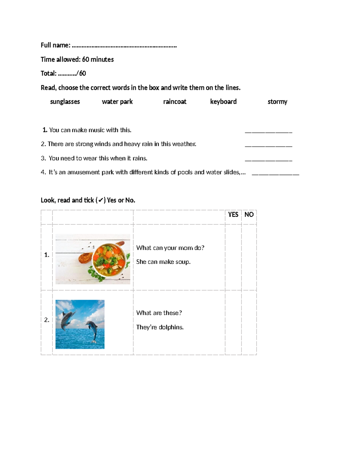 Final Exam G4 S1 - English Practice Activities - Studocu