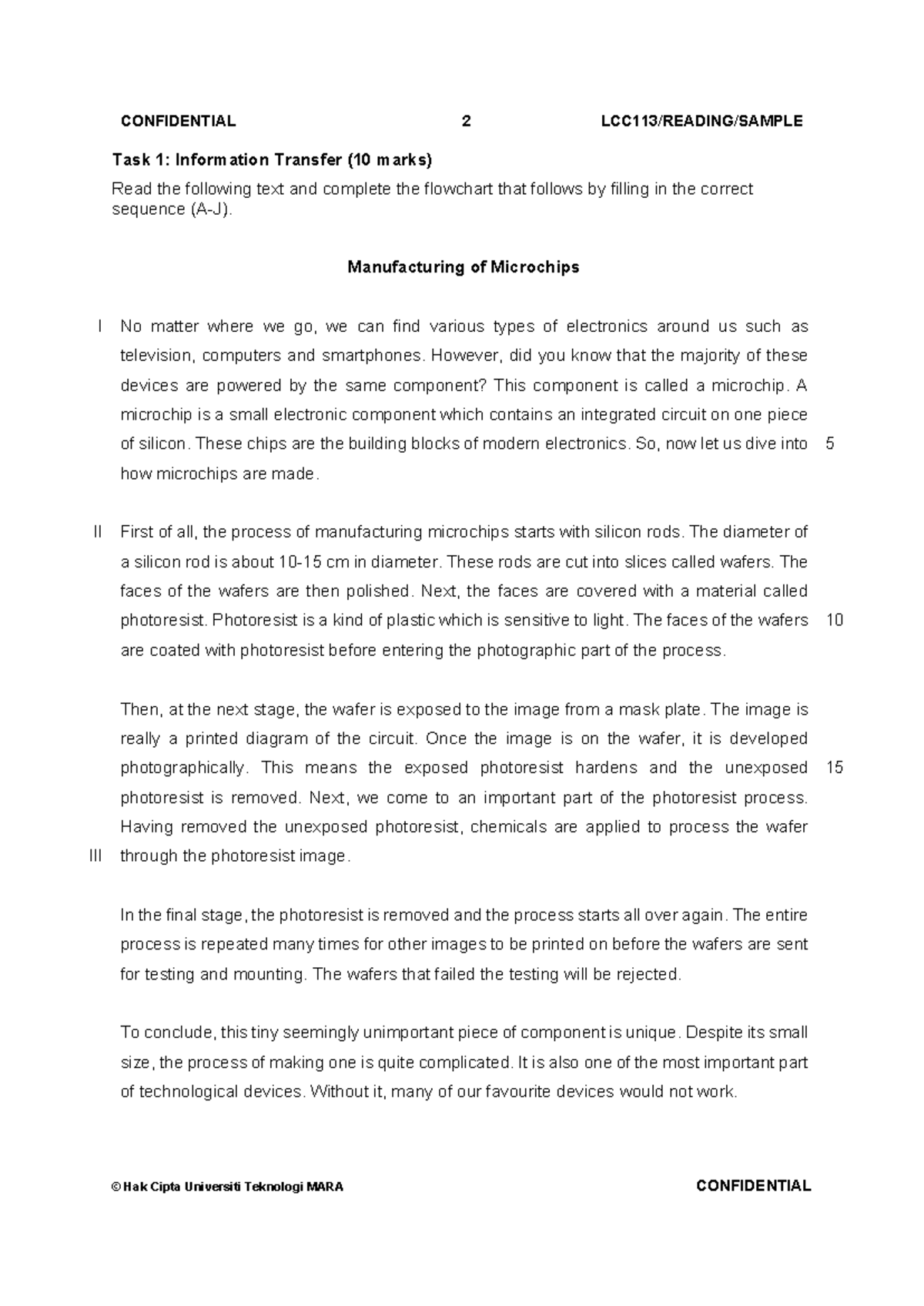 LCC113 Sample of Assessment 1 Reading Assessment - Task 1: Information ...