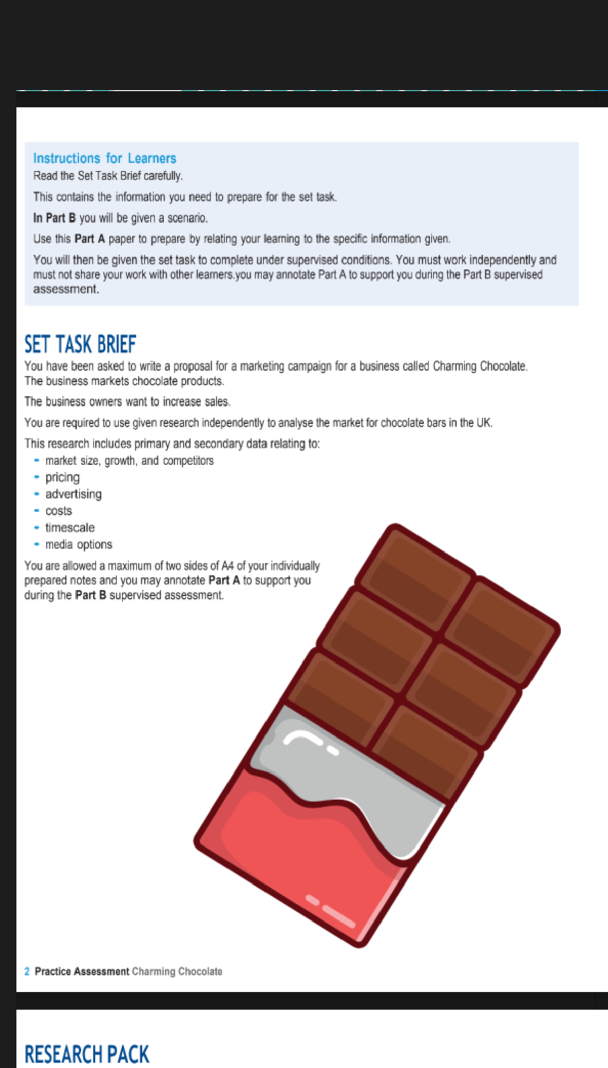 BTEC-Unit-2-Charming-Chocolate-Practice-Assessment-Part-A-Notes - Studocu