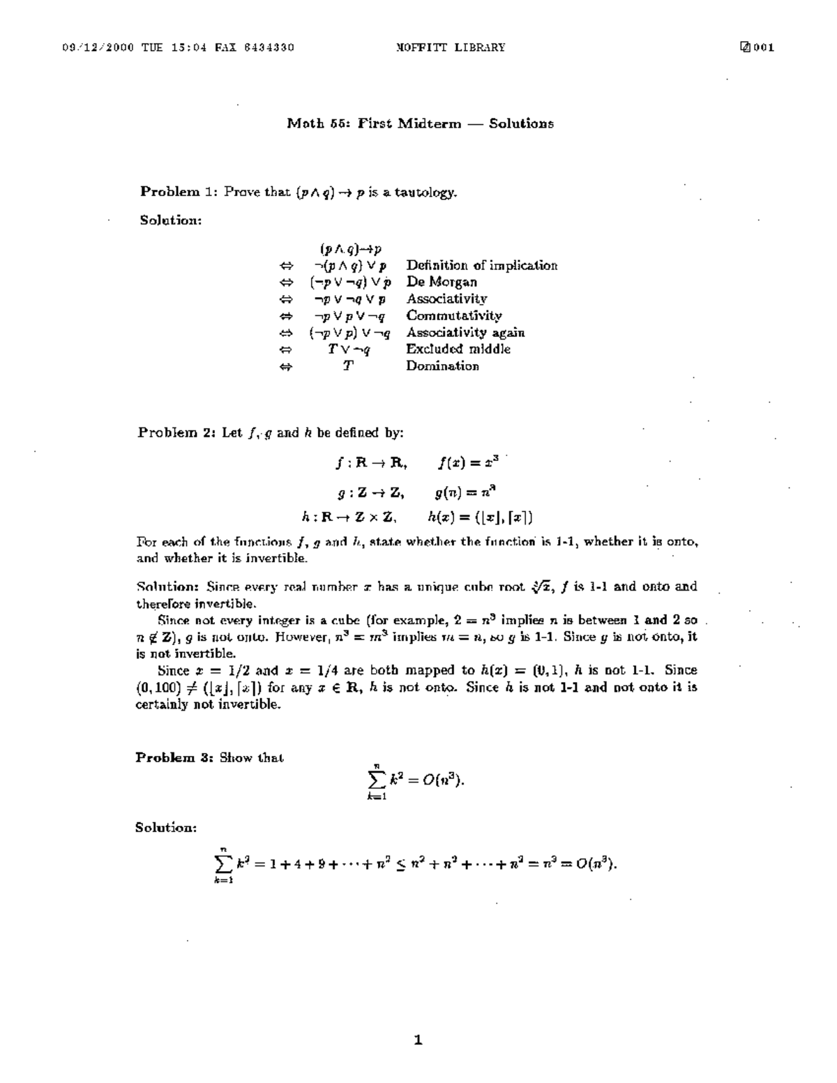 Math55 fa1996 mt1 Strain soln - TUE 15:04 FAX 6434330 MOFFITT LIBRARY ...