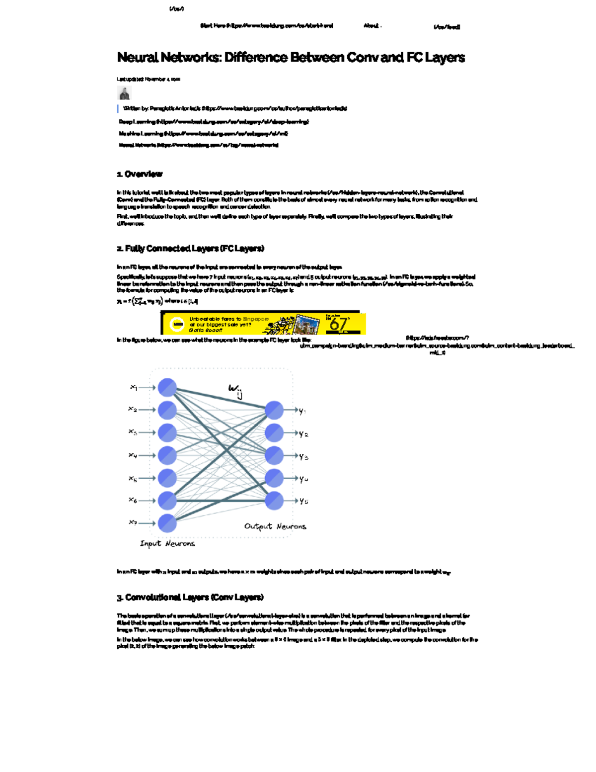 Difference Between Conv and FC Layers - Both of them constitute the ...
