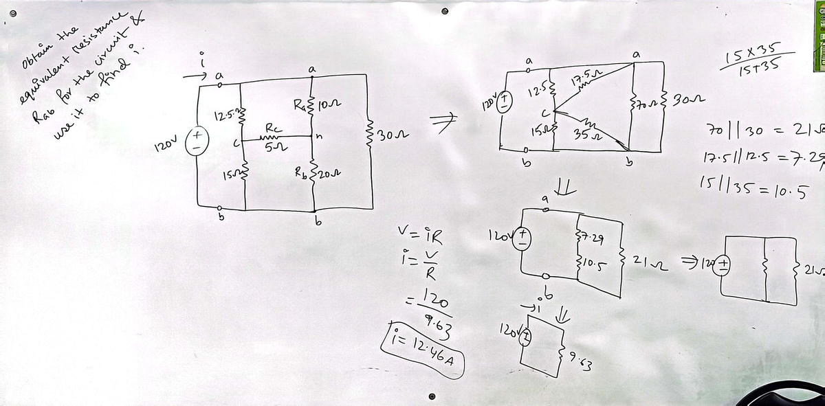 Circuit Solution for O 0 Equivalent and Rab Bot Analysis - Studocu