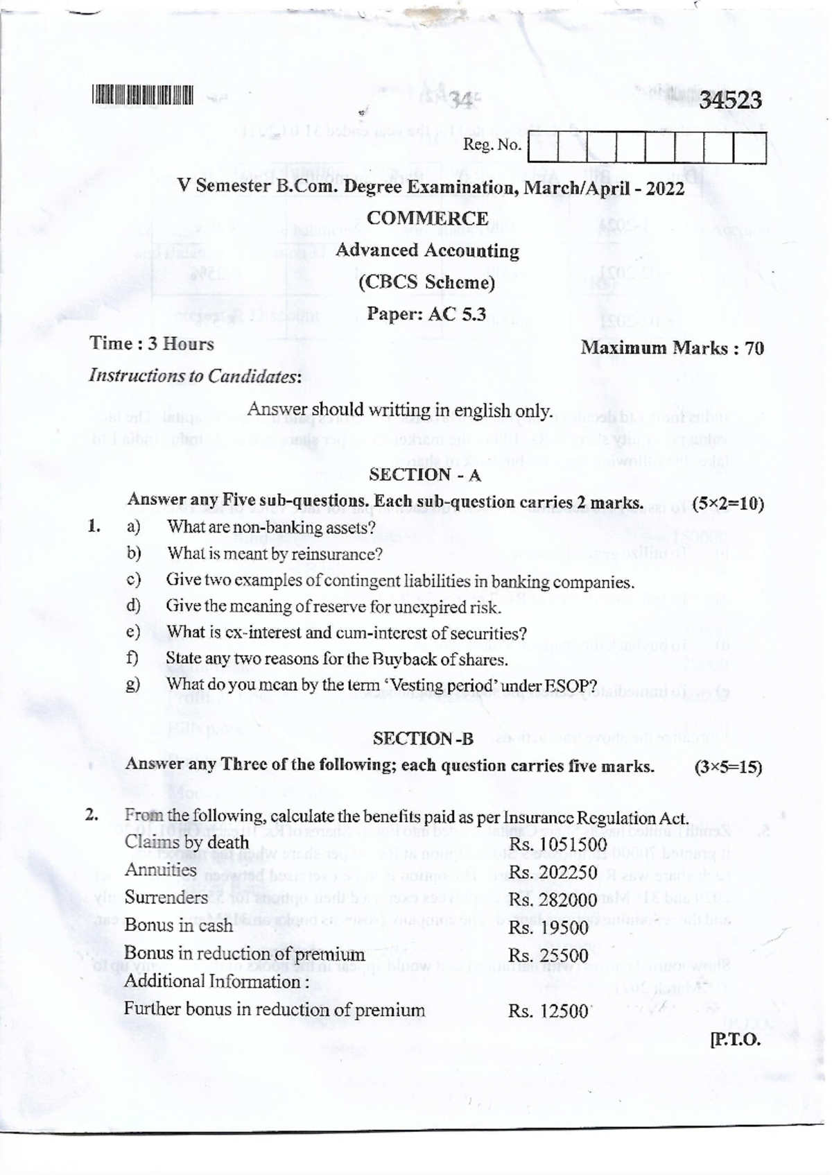 Advanced Accounting - Practice Question Papers for Review - Studocu
