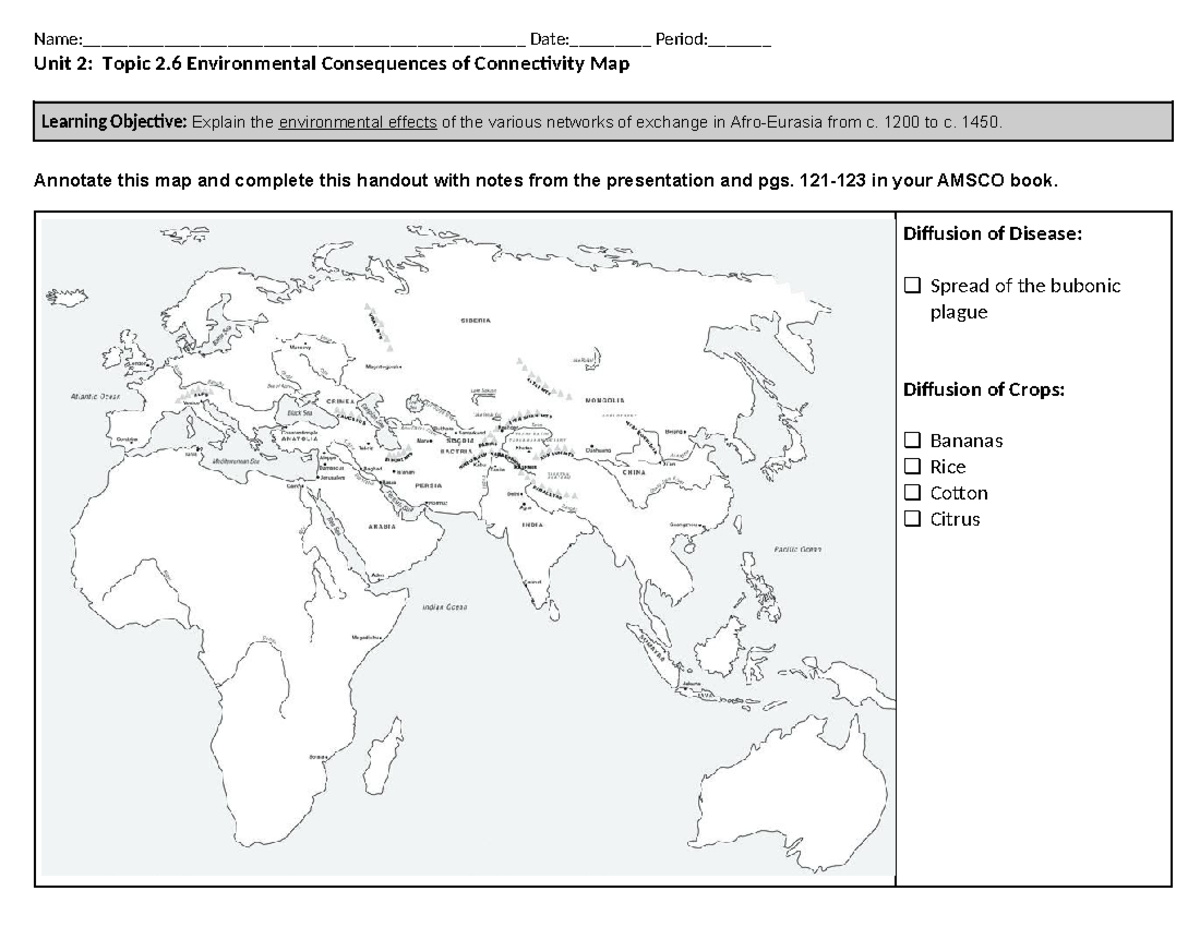 Unit 2 Topic 2.6 Environmental Consequences of Connectivity Map - - Studocu