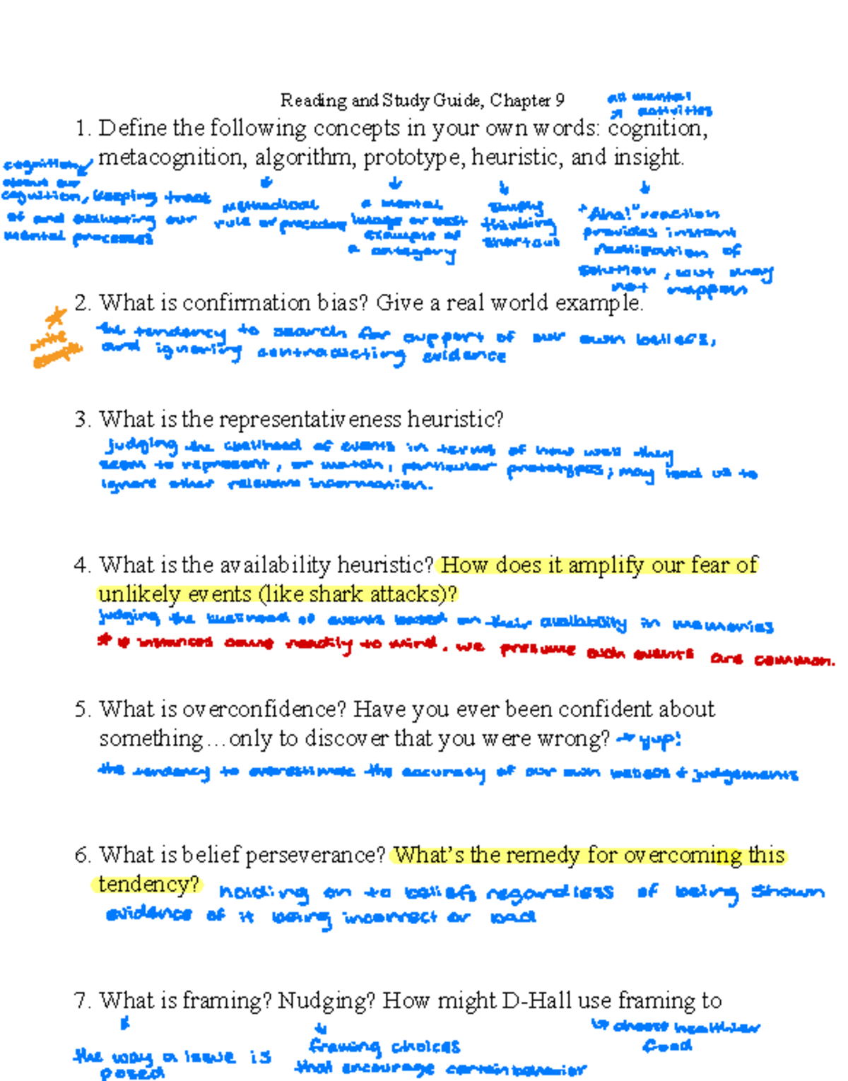 Chapter 9 Reading Guide - Reading and Study Guide, Chapter 9 1. Define ...