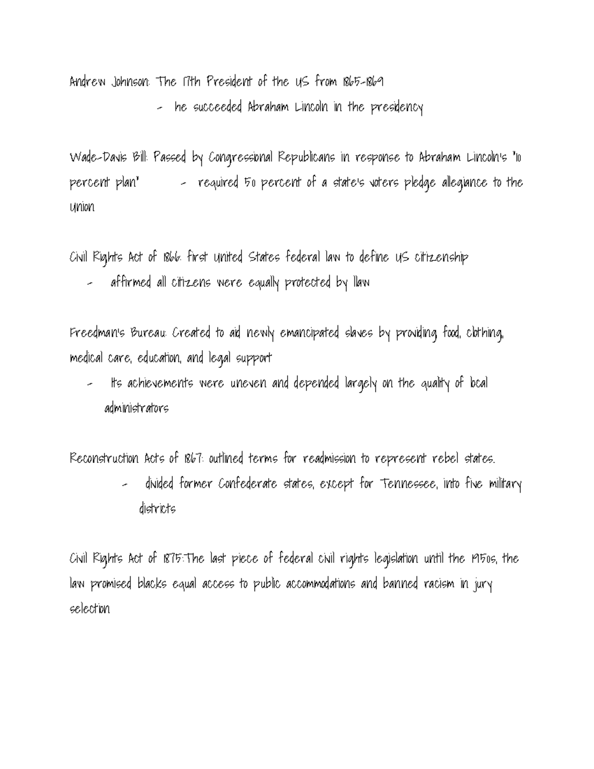 CH - 15 - APUSH Chapter Worksheet (Reconstruction Era Insights) - Studocu