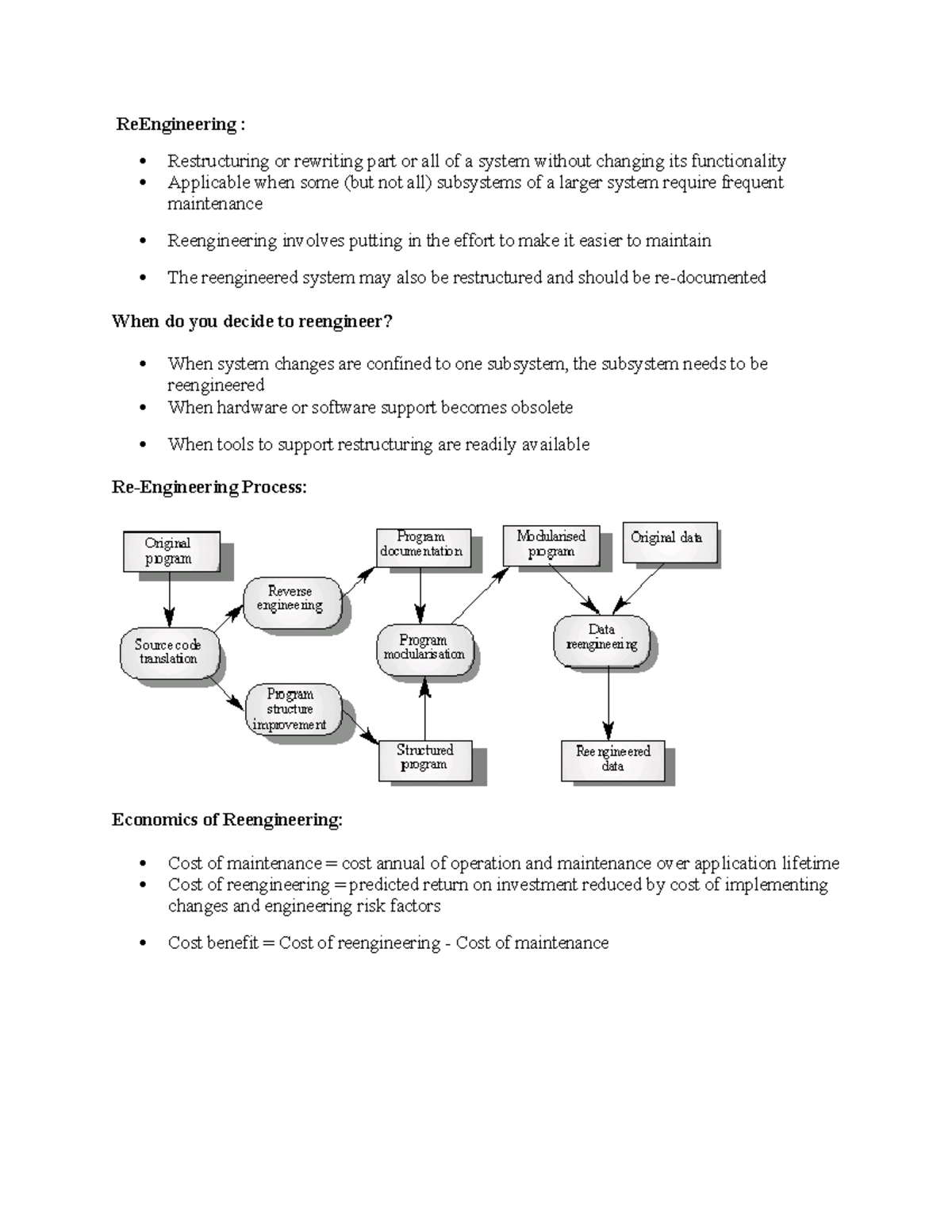 Re Engineering Reverse Engineering - ReEngineering : Restructuring or ...