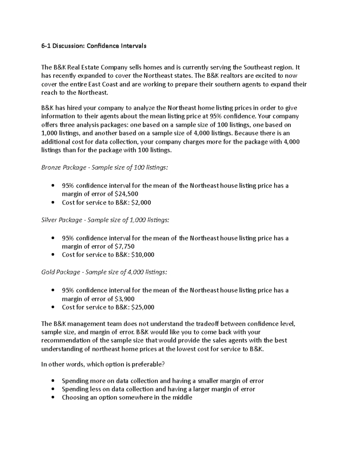 SNHU MAT 240 Module 2 Assignment - Selling Price and Area Analysis for ...