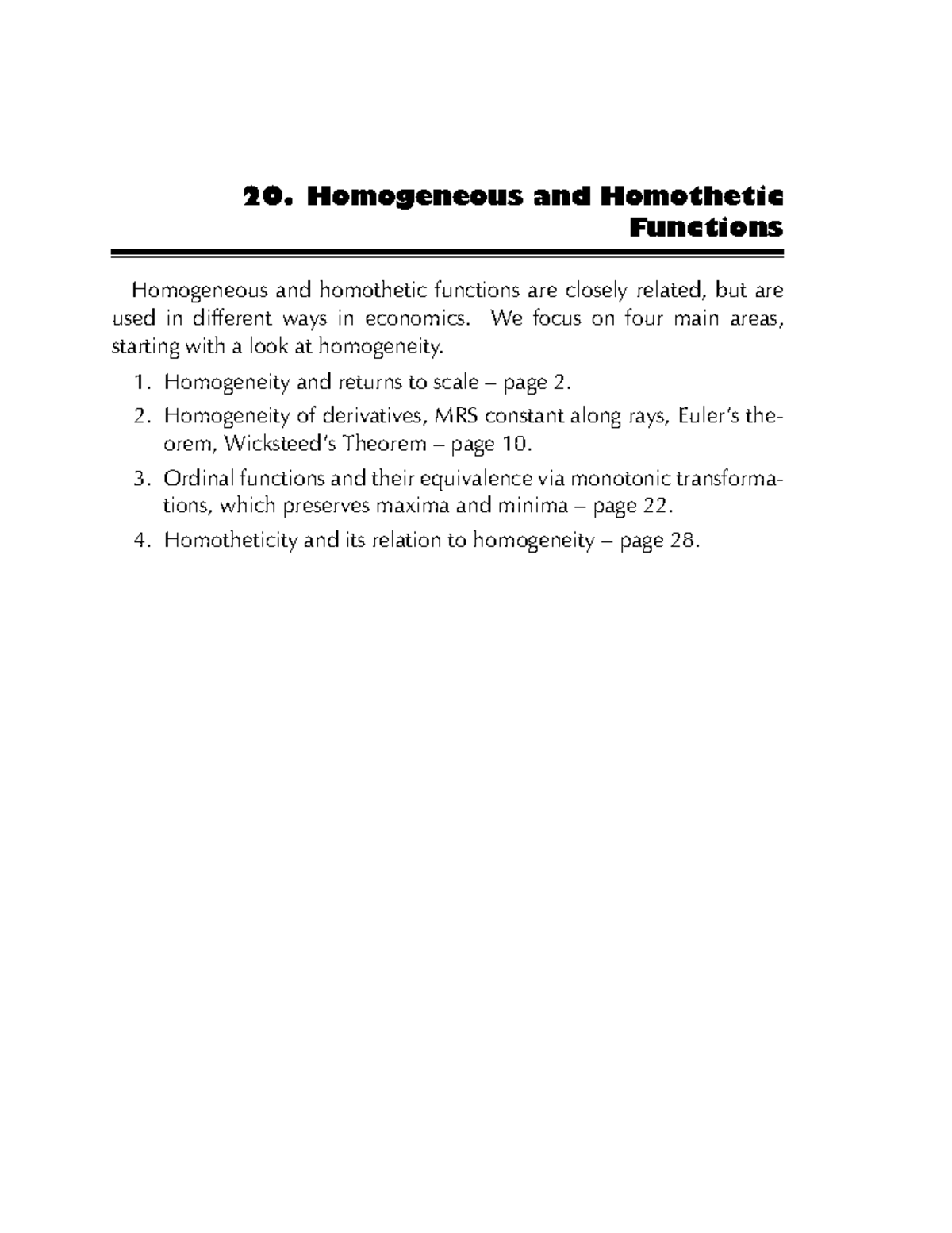 Homogeneous and Homothetic Functions: A Detailed Exploration in Math ...