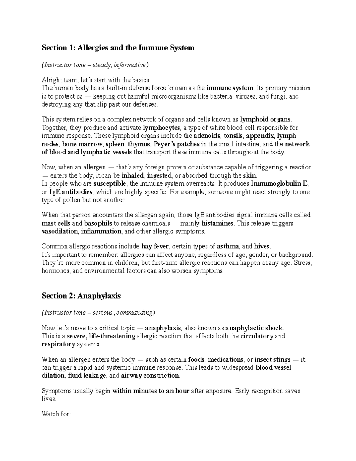 Allergic Reactions: Understanding Immunity and Anaphylaxis - Studocu