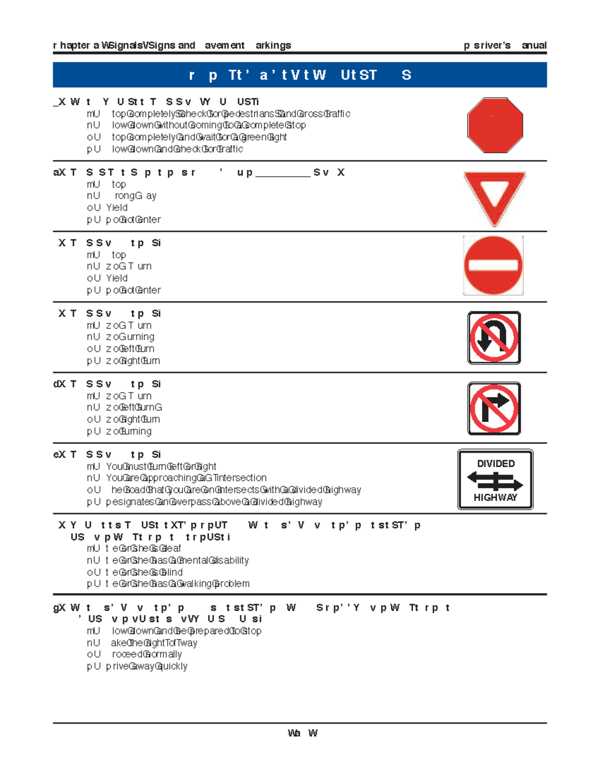 PennDOT PA Driver's Manual: CH 2 - Signals, Signs & Pavement Markings ...