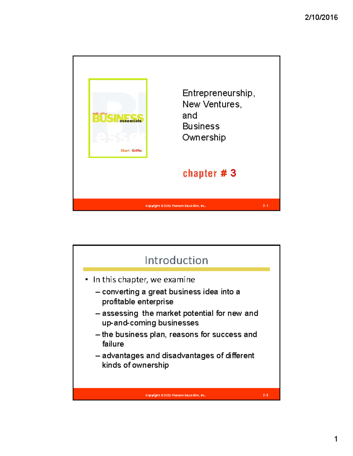 101-Chp-3: Entrepreneurship, Business Ownership, and New Ventures - Studocu
