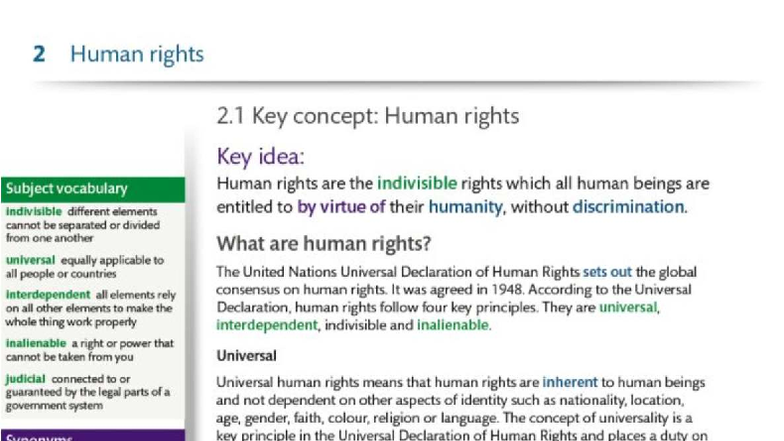 Human Rights Overview: Key Concepts and Principles (Topic 2 GP) - Studocu
