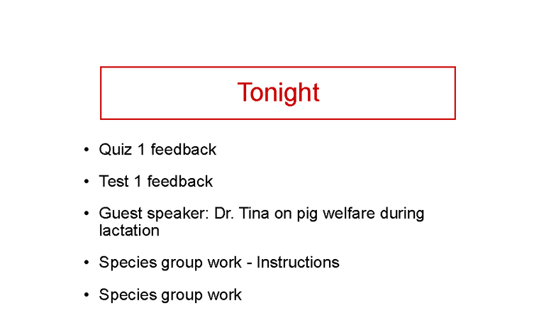 Class 6, F25 Quiz & Test 1 Feedback: Species Presentations Insights ...