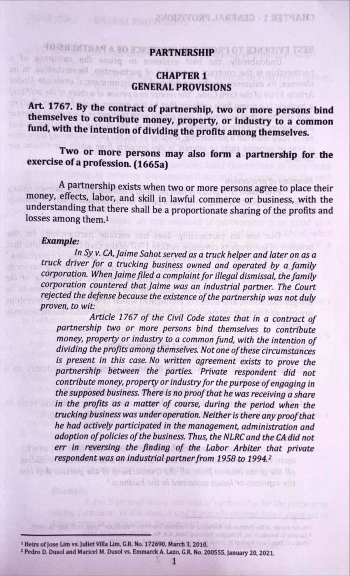 Partnership Law (CIVIL CODE) - Chapter 1: General Provisions Overview ...