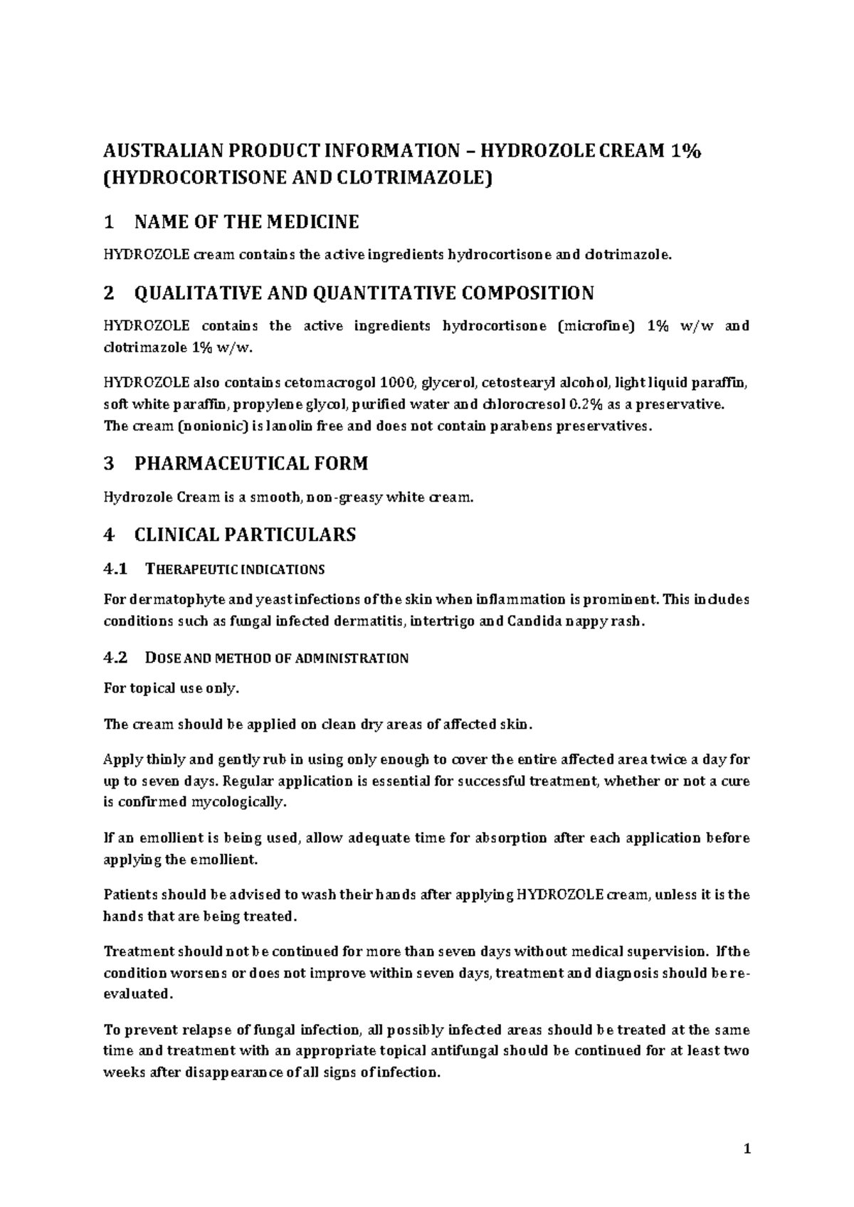 Gcphydro - product information - AUSTRALIAN PRODUCT INFORMATION ...