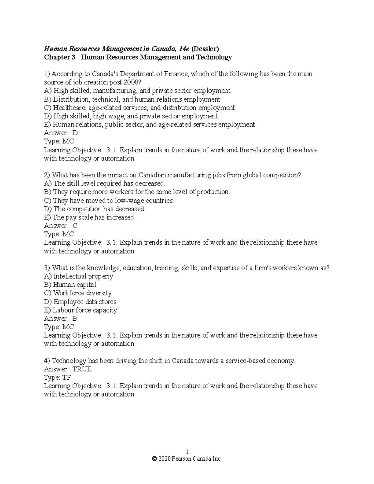 HRM 101: Chapter 3 Q&A on HR Technology Trends and Roles - Studocu