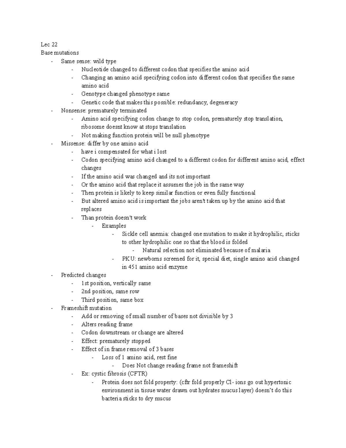 MCB 150 Lecture Notes: Mitosis, Cytokinesis, and Gene Expression - Lec ...