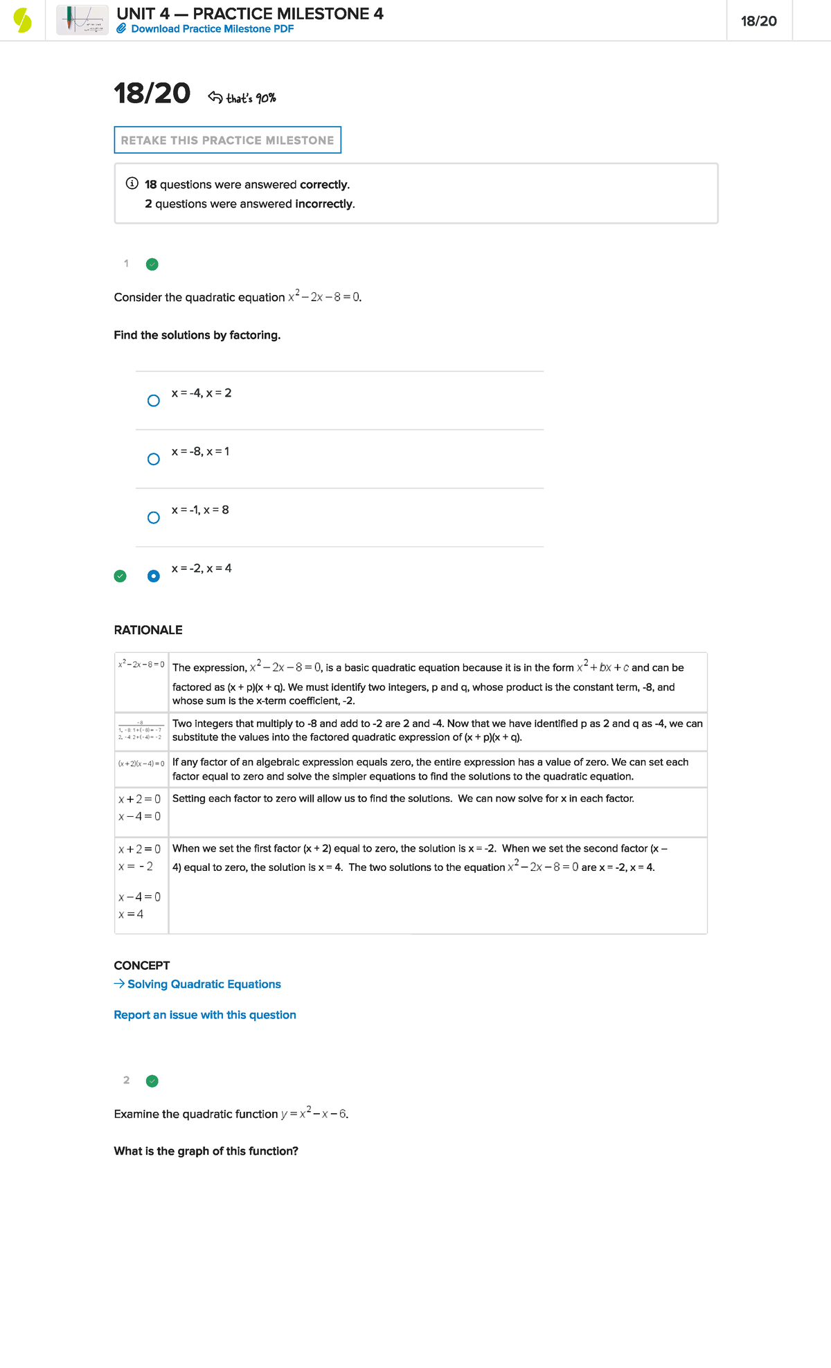 Practice Algebra Unit 4- 90 - UNIT 4 PRACTICE MILESTONE 4 1 Download ...