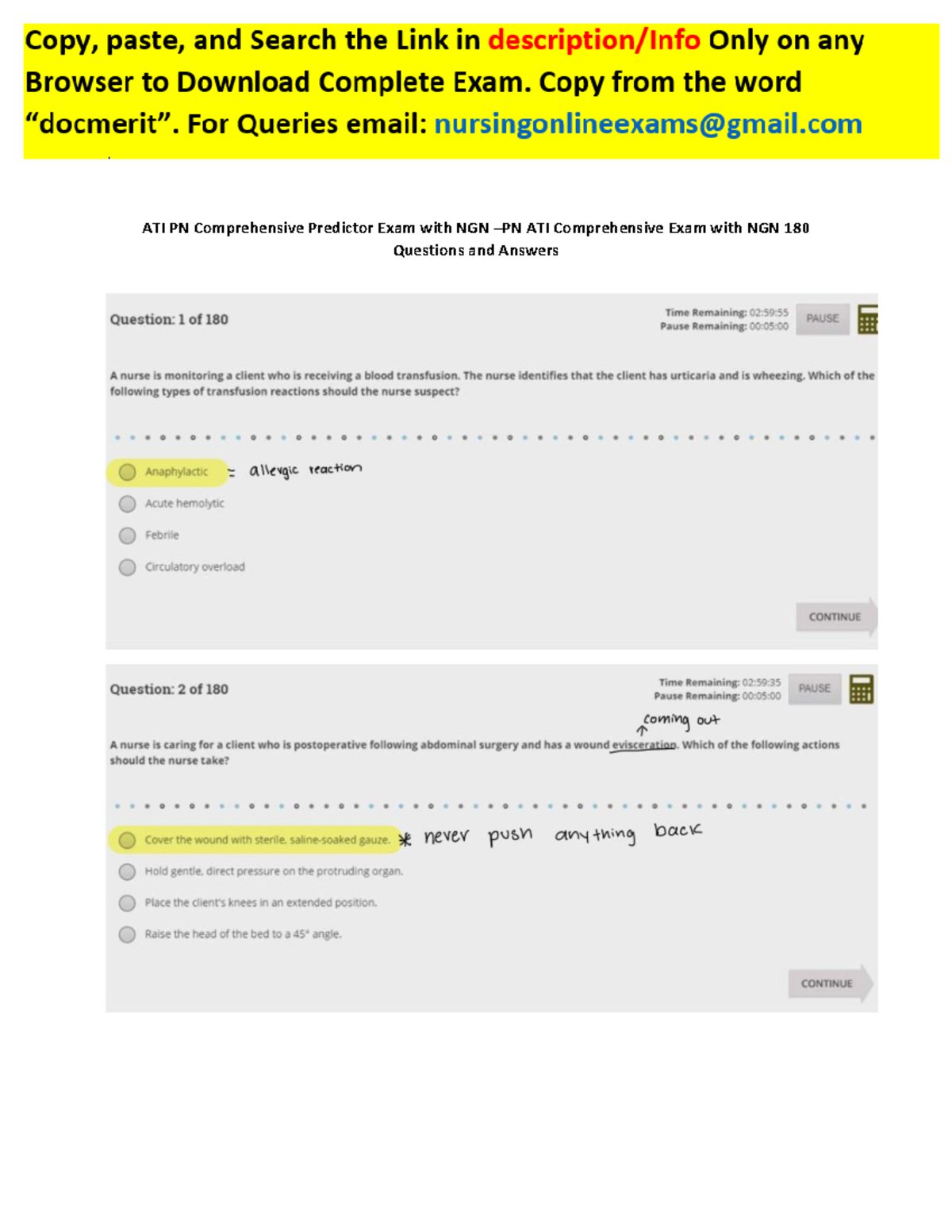 Authentic ATI PN Comprehensive Predictor 2023-2025 Exit with NGN Exam ...