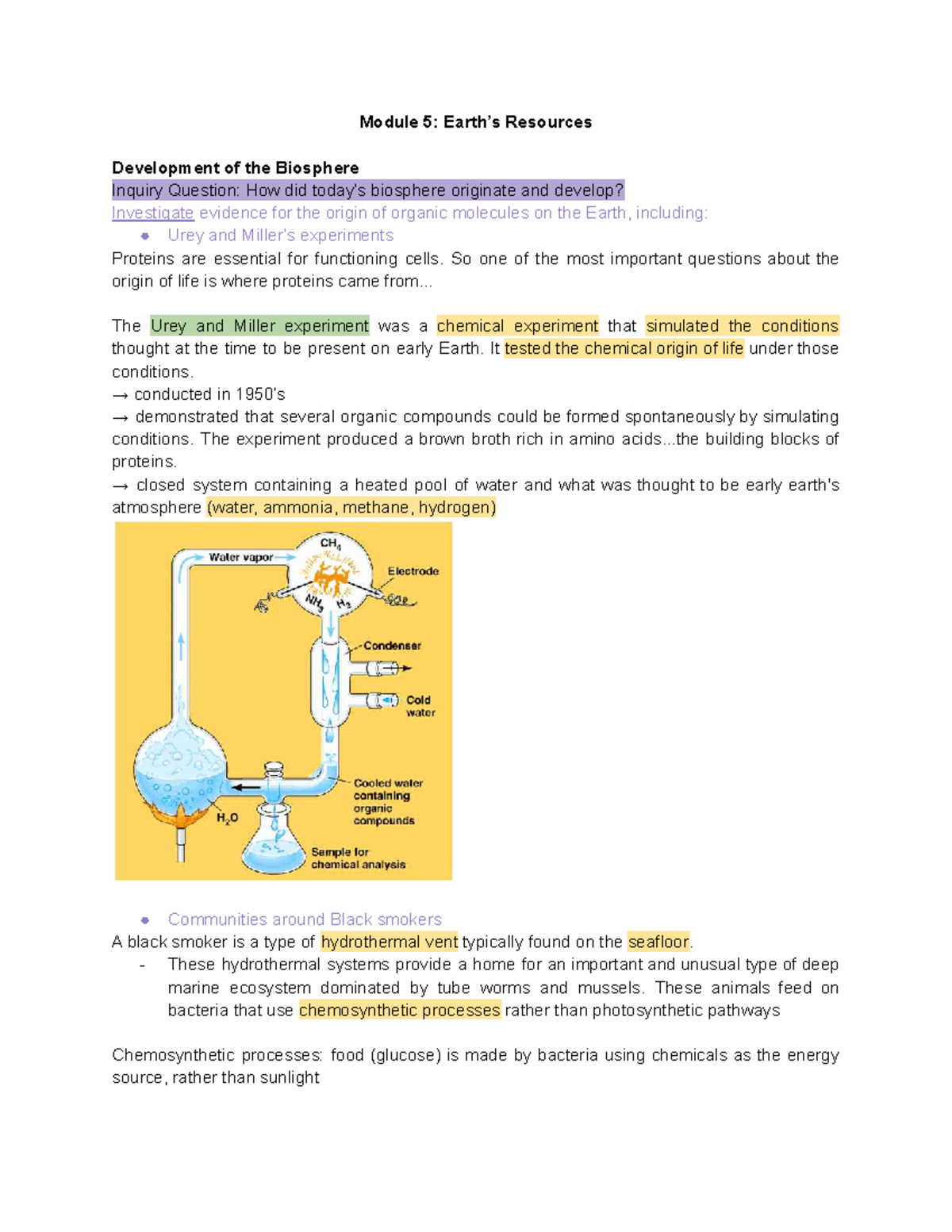 EES mod5 - Mod 5 notes - Module 5: Earth9s Resources Development of the ...
