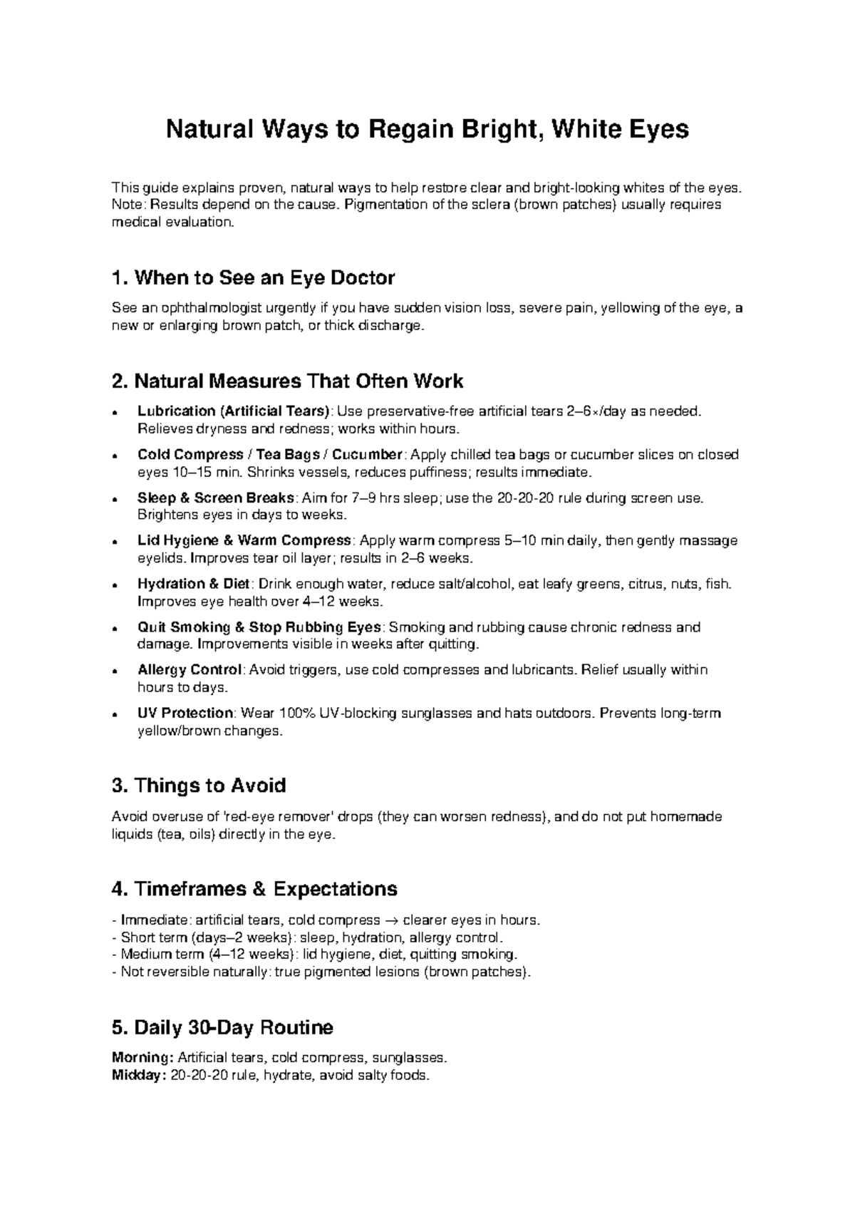 Natural Guide to Whiter Eyes: Proven Tips and Remedies - Studocu