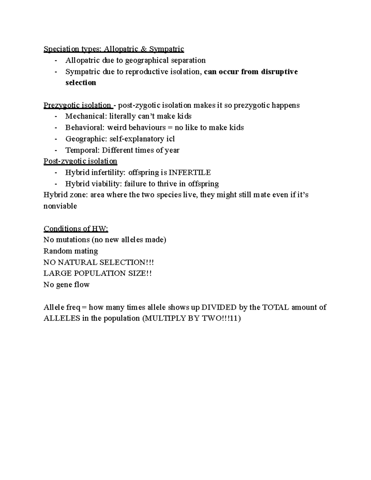 Easldkfjalk - bio - Speciation types: Allopatric & Sympatric ...