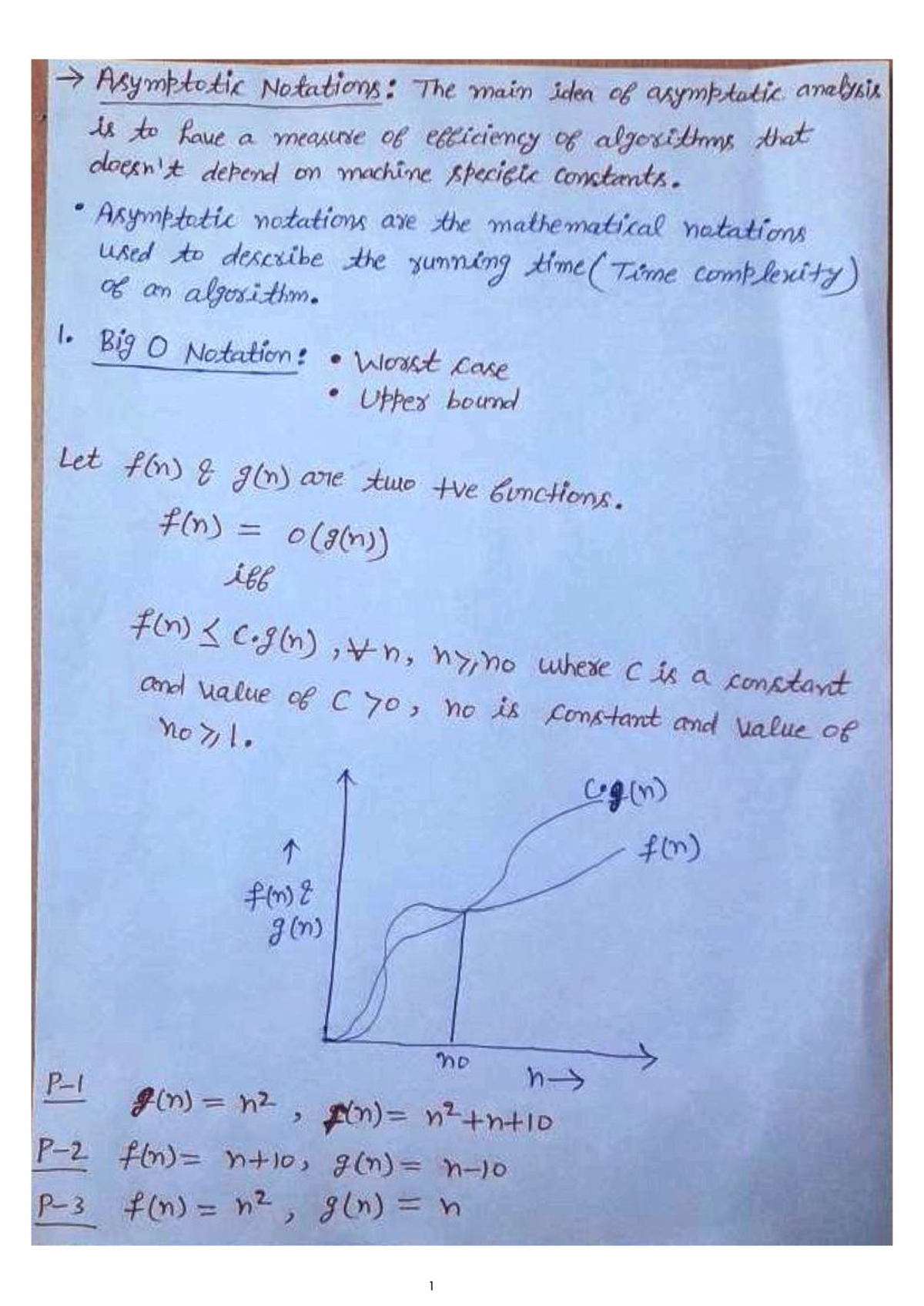 DAA Notes Part 2: Asymptotic Notations and Algorithm Efficiency - Studocu