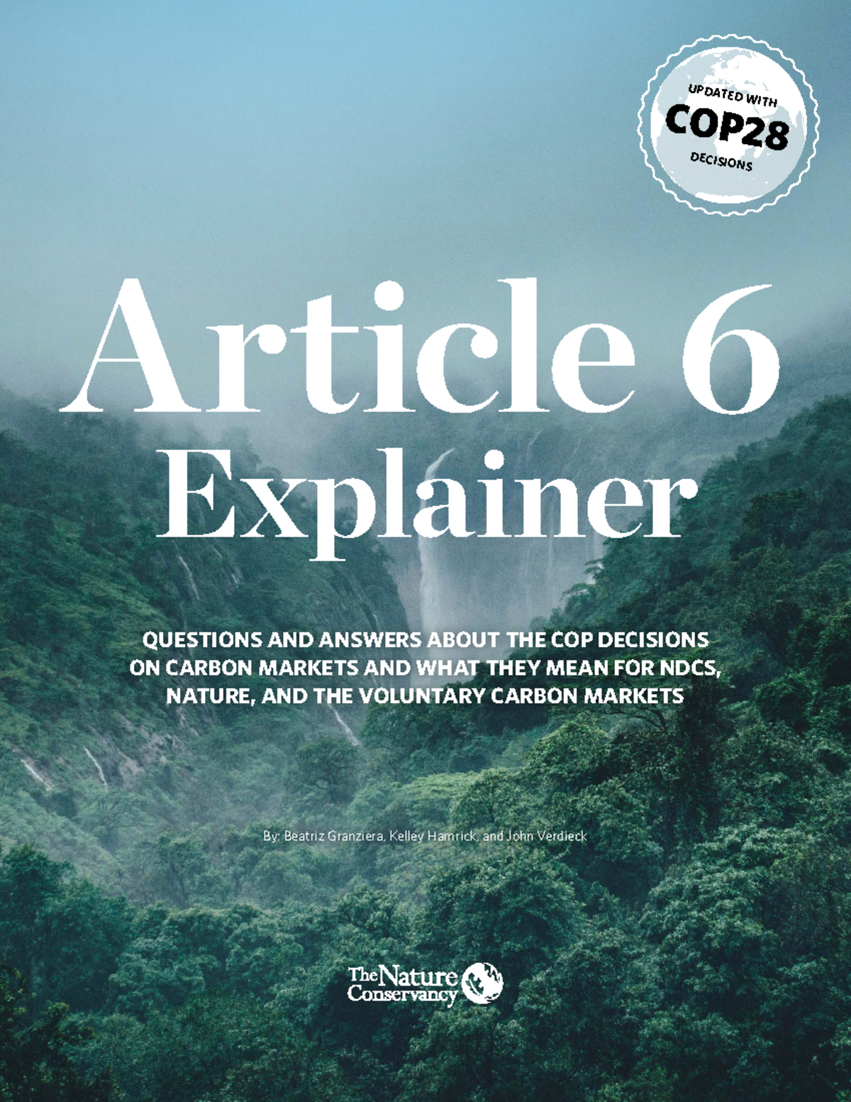 COP28 Decisions on Article 6: Implications for NDCs and VCMs - Studocu