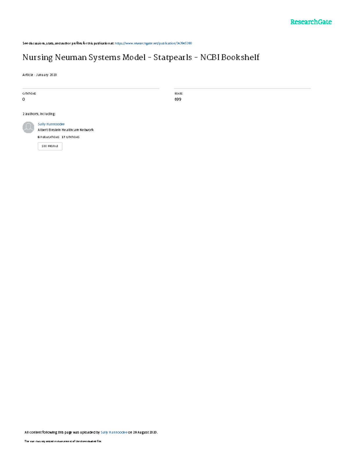 Nursing Neuman Systems Model-Stat Pearls- Ncbibookshelf - See ...