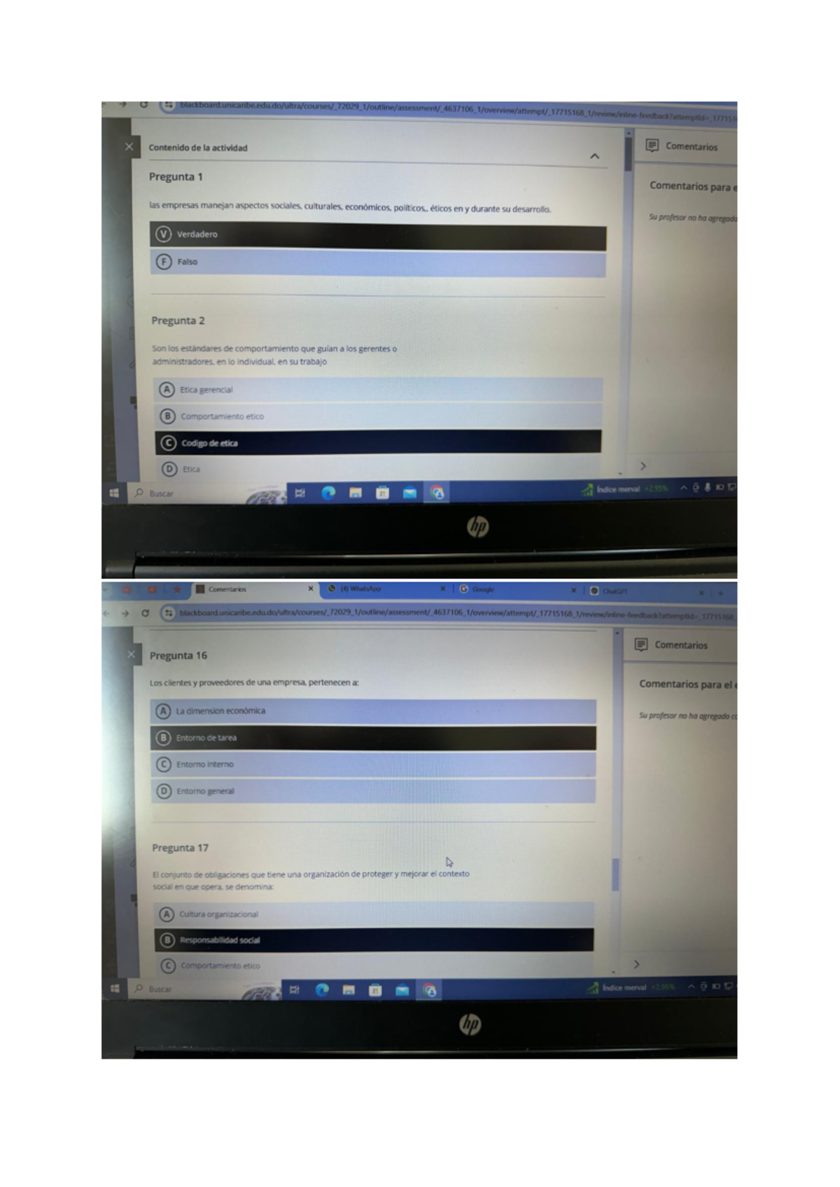 Examen Final de Administración 1 - Preguntas y Comentarios clave - Studocu