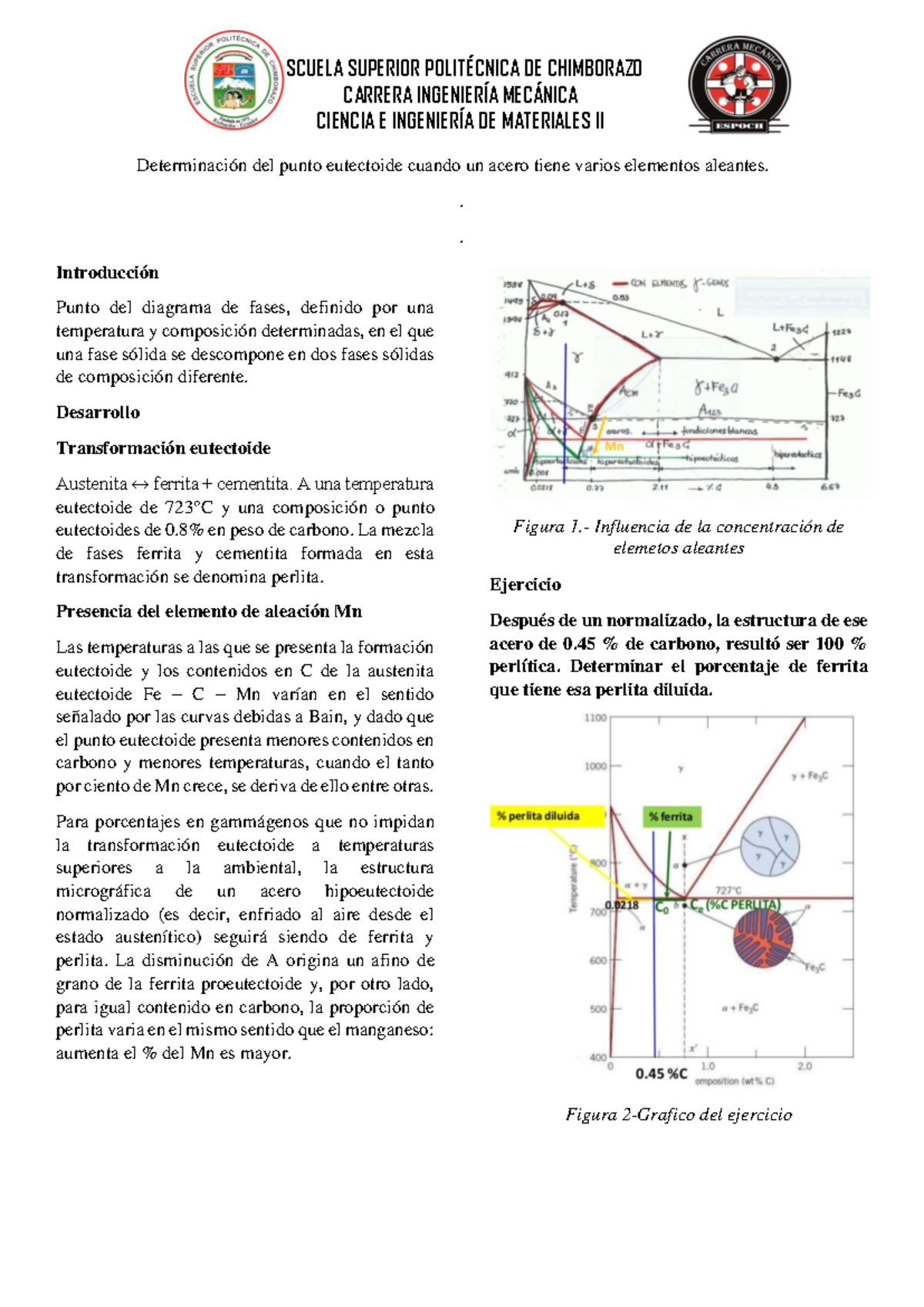 Determinación del Punto Eutectoide en Acero con Aleantes - Ciencia e ...