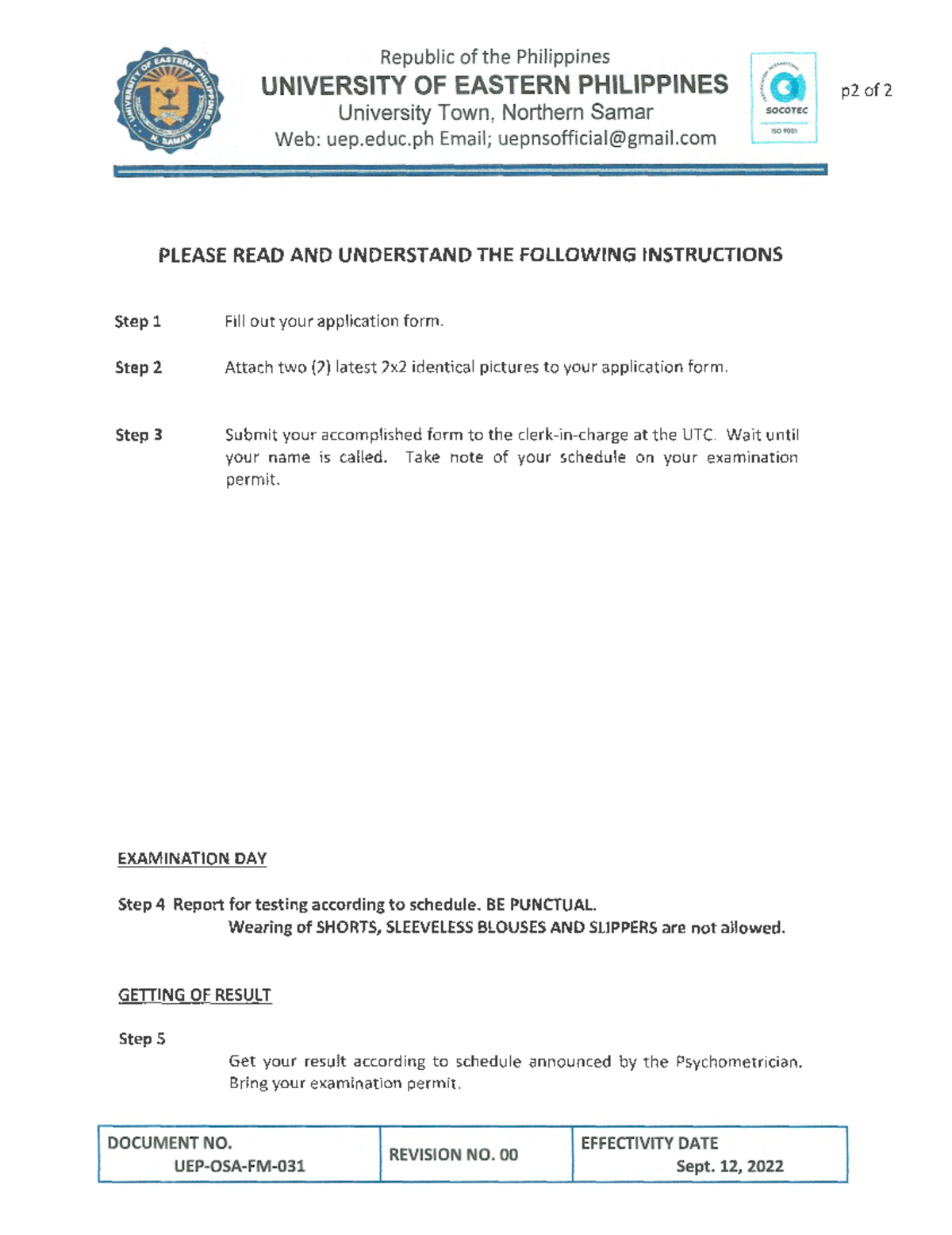 UEP Application Process Guidelines - Inbound 1823189078937100423 - Studocu