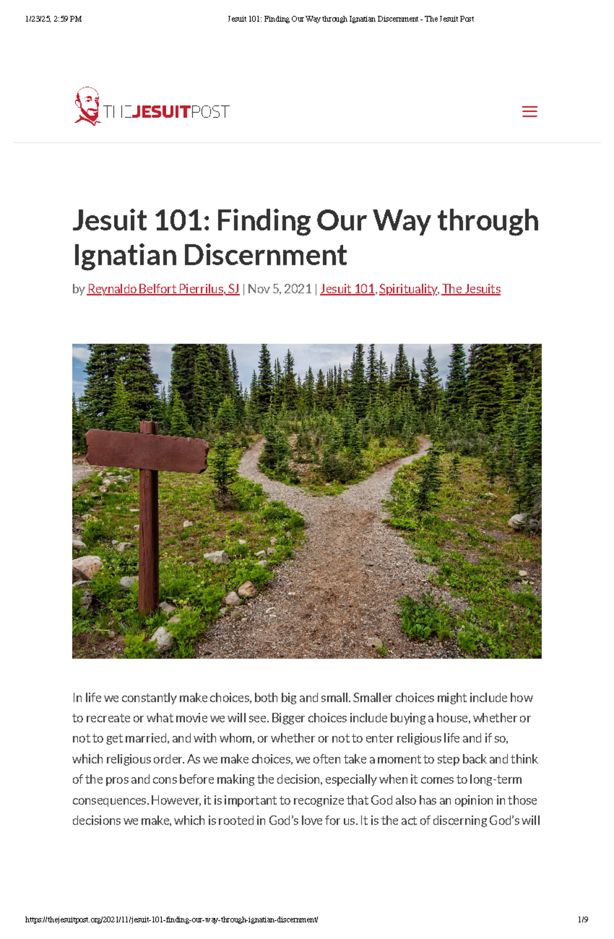 Ignatian Discernment: Navigating Choices Through Faith and Reflection ...