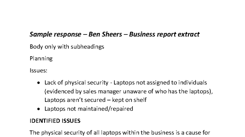 3.1.4 Sample Accounting Report Extract Response - Sample response – Ben ...