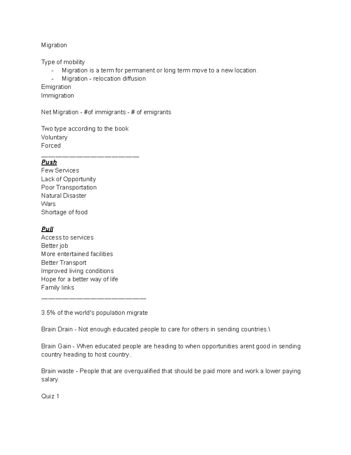 Human Geography: Migration Factors & Spatial Relationships (GEOG 101 ...