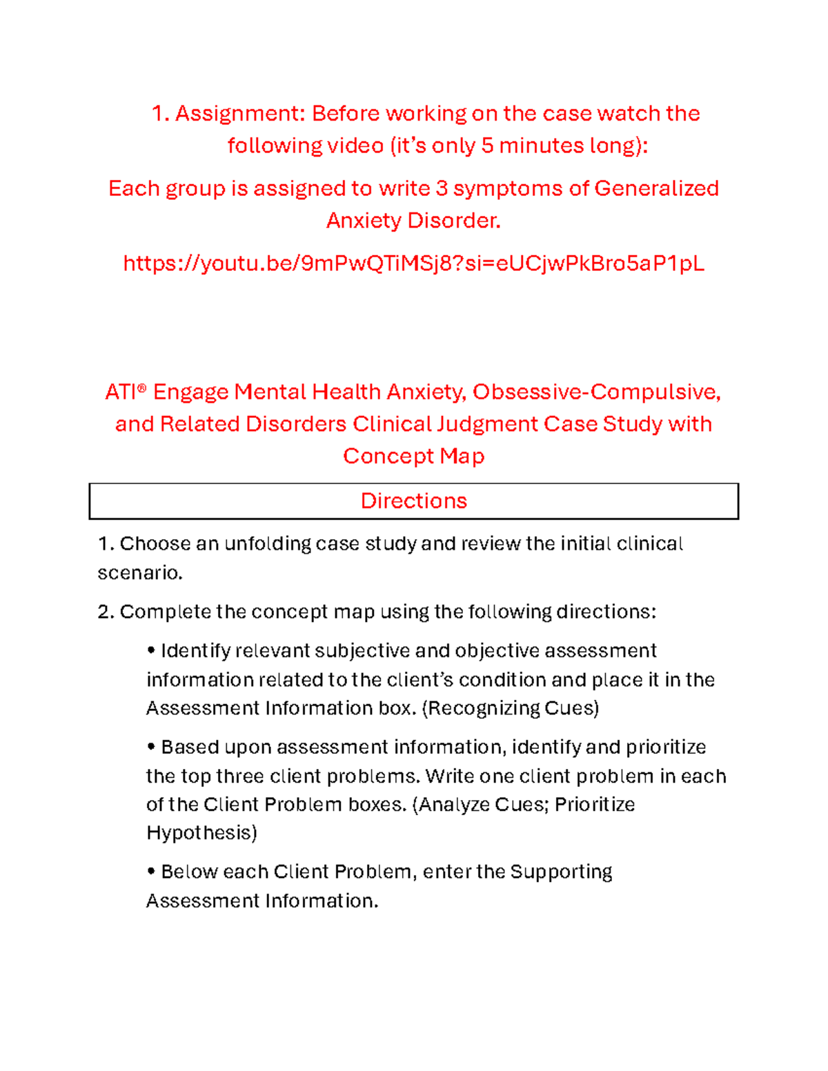 Anxiety Case Study & Reflection: GAD Symptoms & Nursing Interventions ...