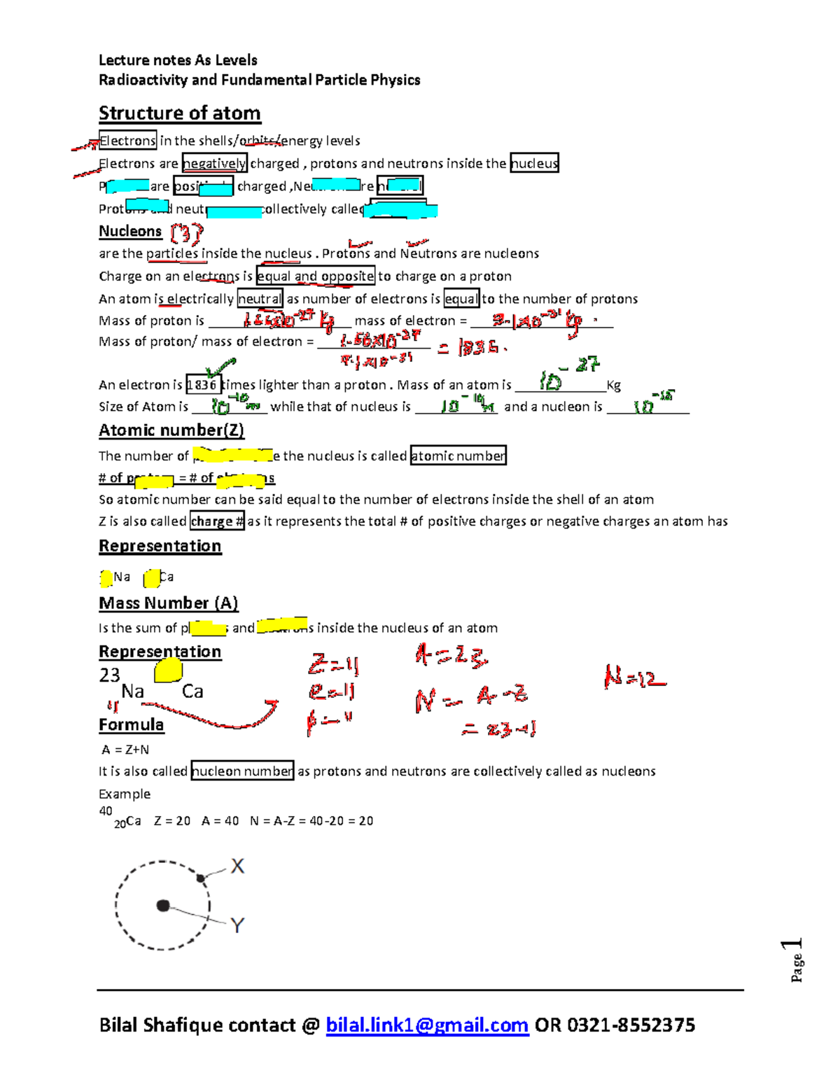 Lecture Notes: AS Levels Radioactivity & Fundamental Particle Physics ...