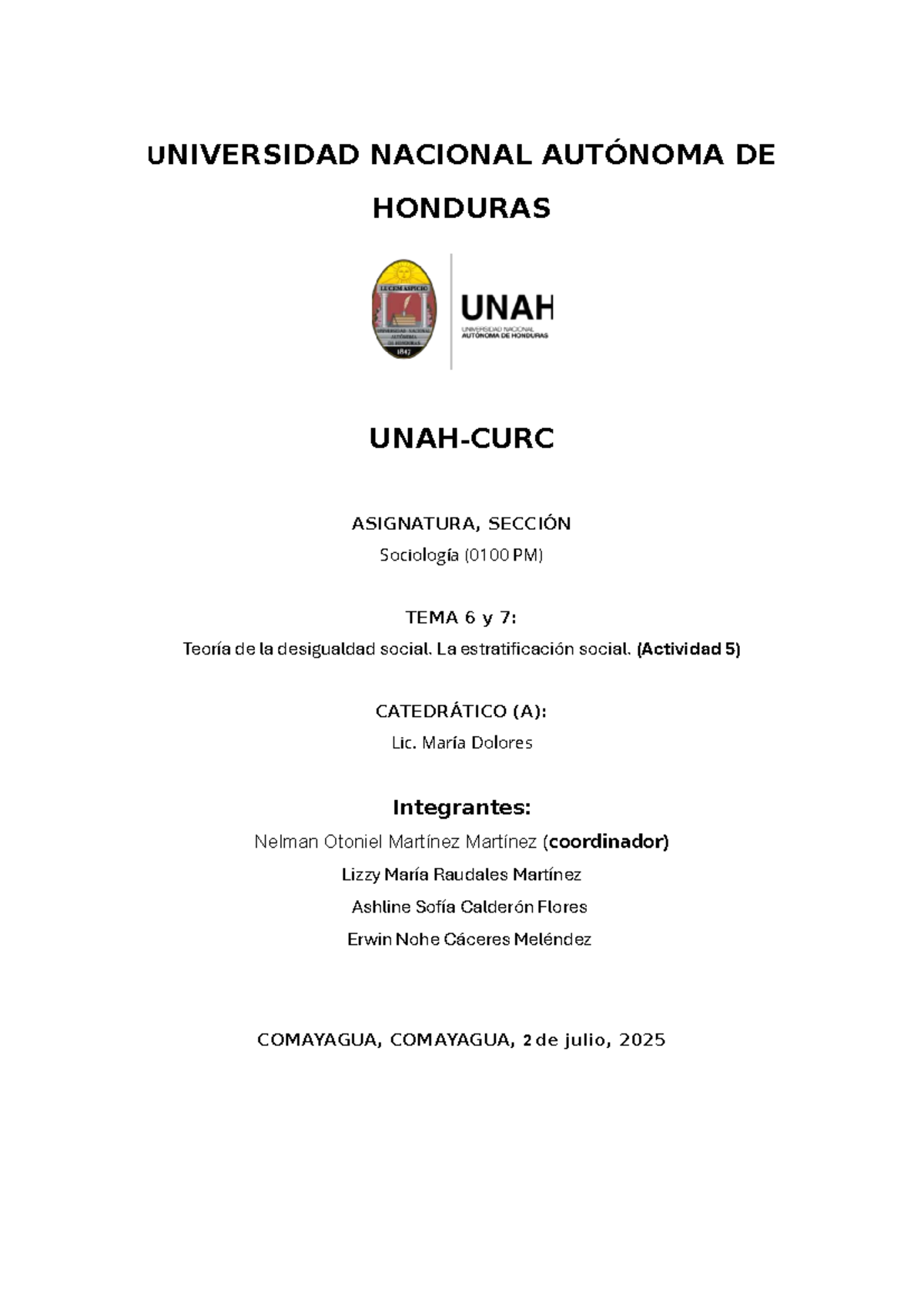 Actividad 5 - Mapa conceptual - Sociologia - UNIVERSIDAD NACIONAL ...