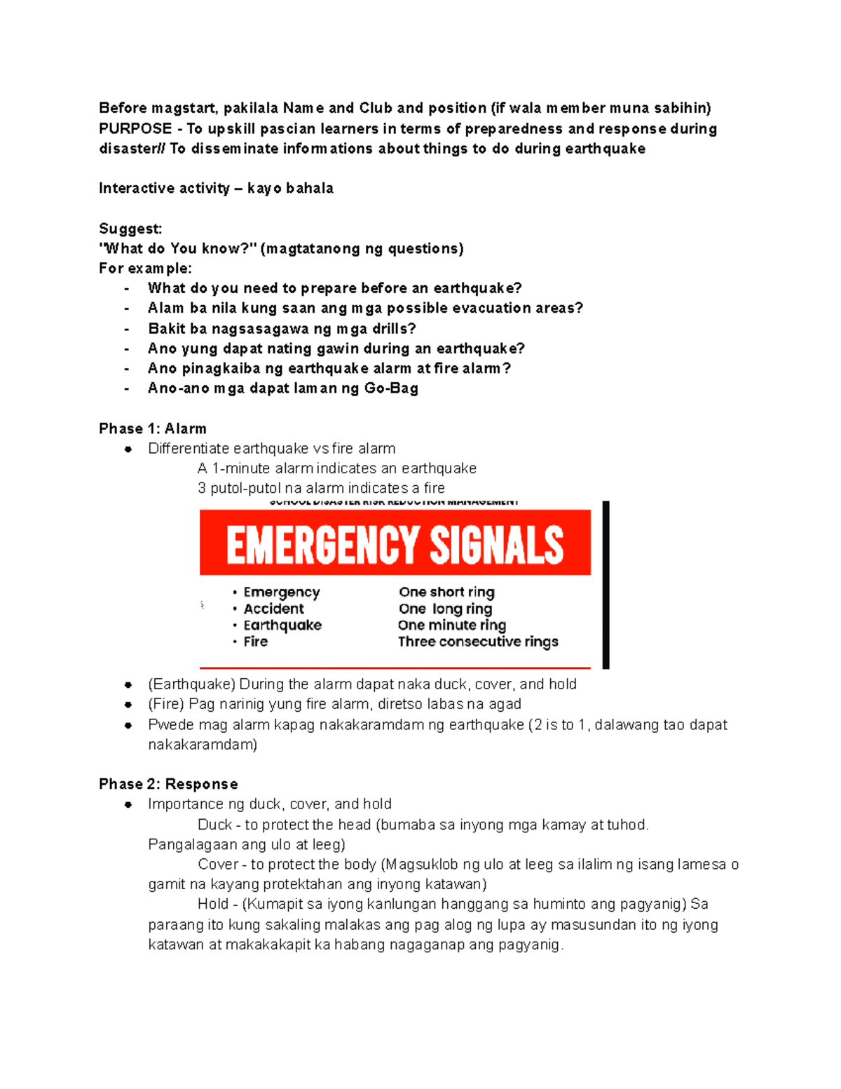 Earthquake Preparedness Drill Notes: Essential Steps and Guidelines ...